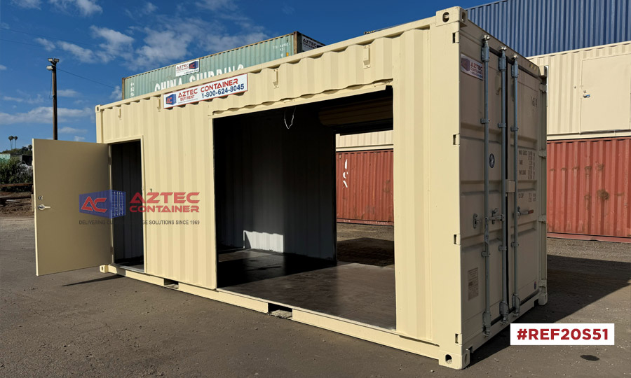 20 Foot Shipping Container With Walk-In Door | Shipping Containe